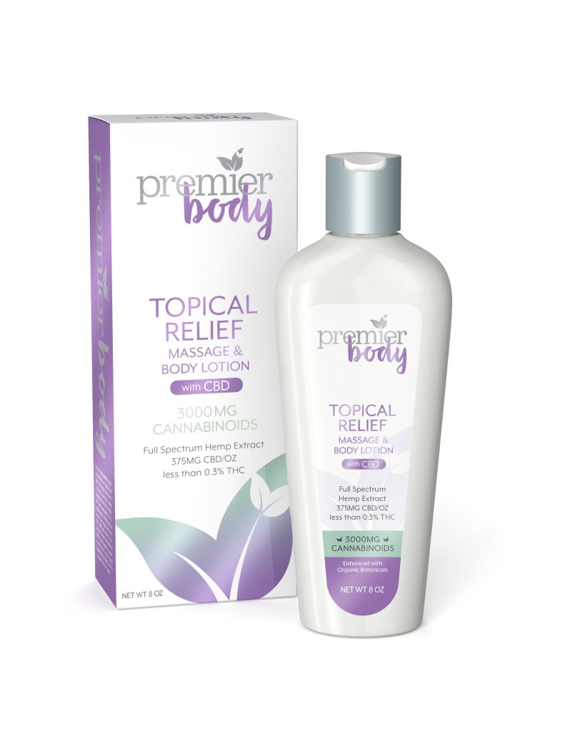 Premier Body CBD – 8oz Massage & Body Lotion – 3000mg CBD – with less ...